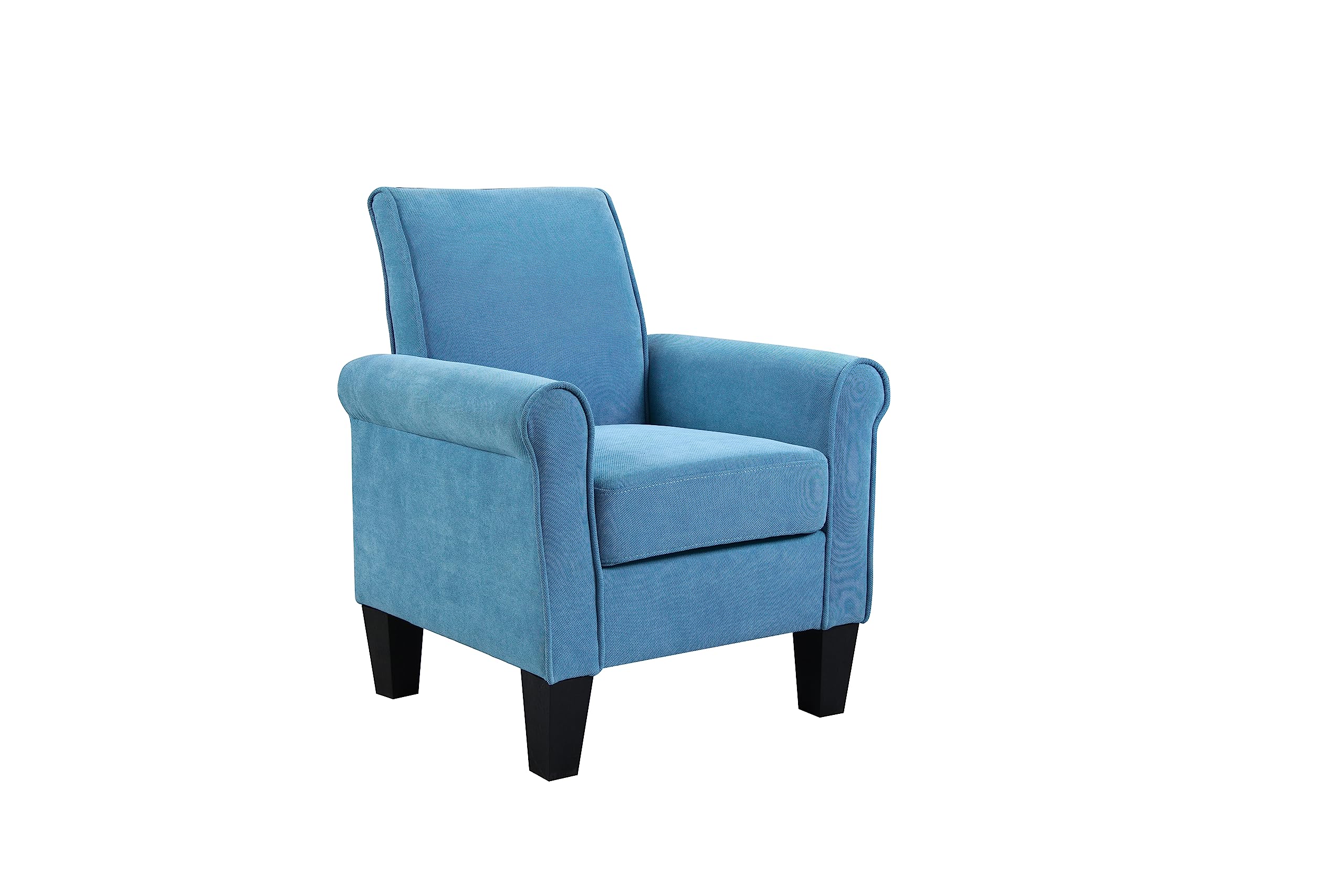 Tiokop Accent Living Room Chairs Modern Linen Fabric Comfy Reading Armchair for Bedroom Small Spaces Apartment Office, Light Blue