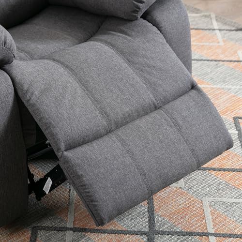 IULULU Electric Power Recliner Chair for Living Room Single Home Theater Seating Sofa Easy Lounge with Soft Padded Headrest and Armrest, Grey