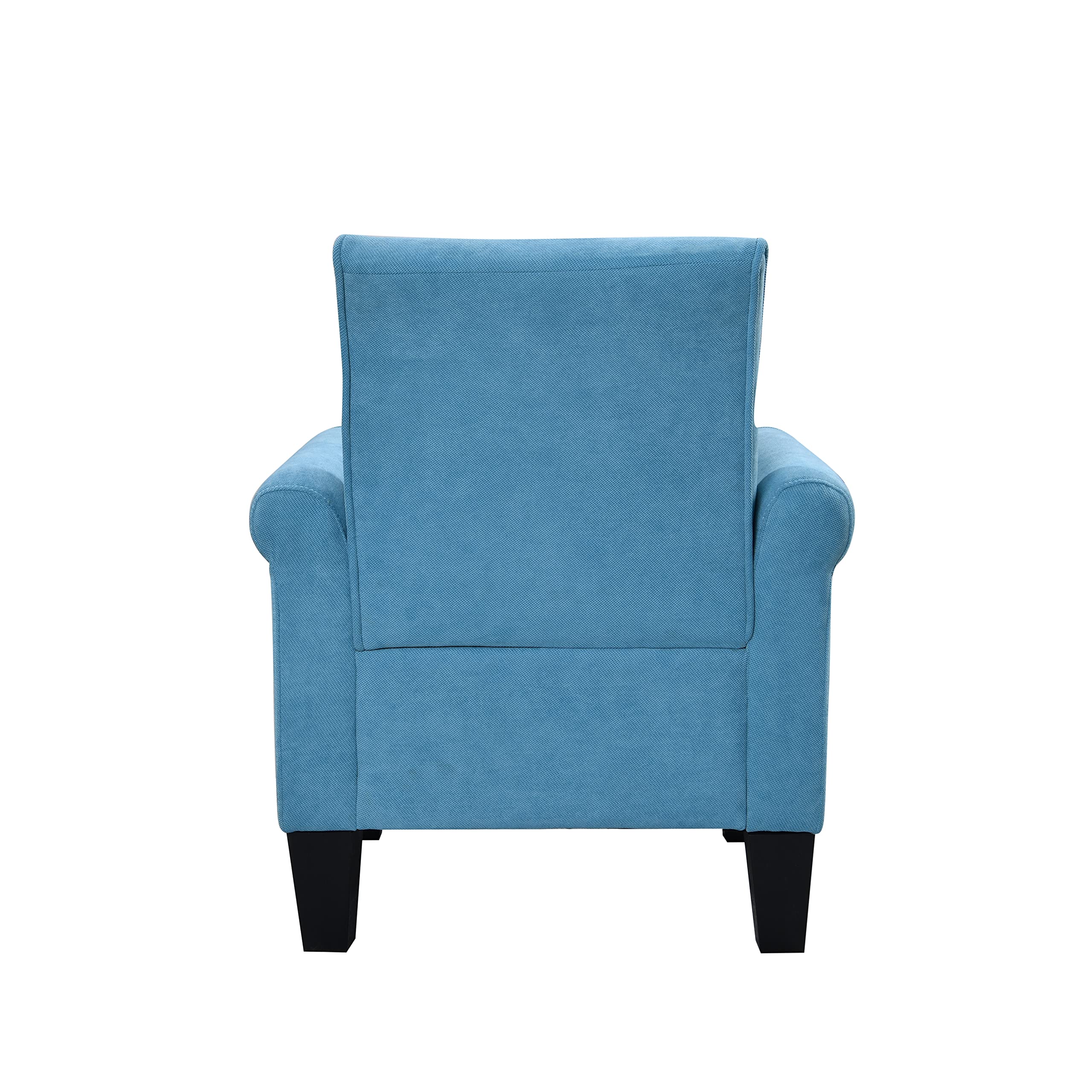 Tiokop Accent Living Room Chairs Modern Linen Fabric Comfy Reading Armchair for Bedroom Small Spaces Apartment Office, Light Blue