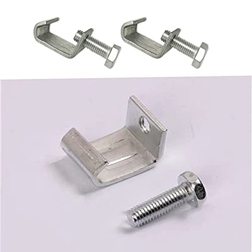 BOOHAO 12 pcs Galvanized Steel Flange Clamp G Clamp Duct G Clamps Ventilation Duct Flange for Rectangular Duct Connection System