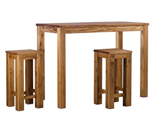 B.R.A.S.I.L.-Möbel TableChamp Dining Table Rio 55.1 x 31.5 Brazil Solid Wood Pine Oiled Farmhouse Living Room Extension Extendable Optional Pinewood