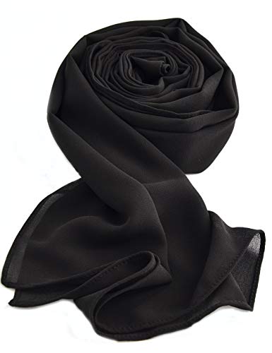 Txameru Hijab for Women Chiffon Hijab Scarfs for Women Shawl (Black)