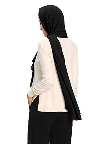Txameru Hijab for Women Chiffon Hijab Scarfs for Women Shawl (Black)