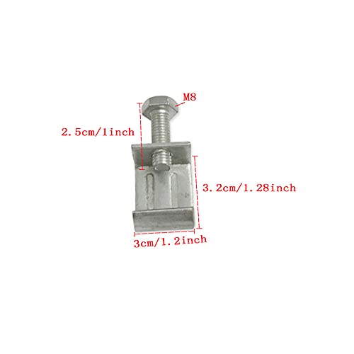 BOOHAO 12 pcs Galvanized Steel Flange Clamp G Clamp Duct G Clamps Ventilation Duct Flange for Rectangular Duct Connection System