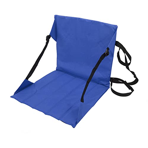 Okuyonic Folding Bleacher Cushion, Portable Oxford Cloth Folding Stadium Seat Lightweight Pearl Cotton for Lawn(Blue)