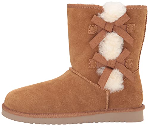 Koolaburra by UGG womens Victoria Short Fashion Boot, Chestnut, 8 US