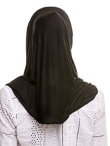 Kashkha Women's Ready To Wear Instant Hijab Scarf , Black, 22inches Width*77inches Length /(55cm*200cm)