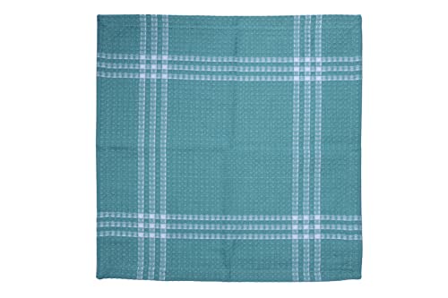Gratico Dish Cloth Set of 8 Blue White Waffle Stripes 12X12 Inches Premium Soft Cotton Highly Absorbent Kitchen Towels Quick Drying Dish Towels with Hanging Loop Kitchen Tea Towels