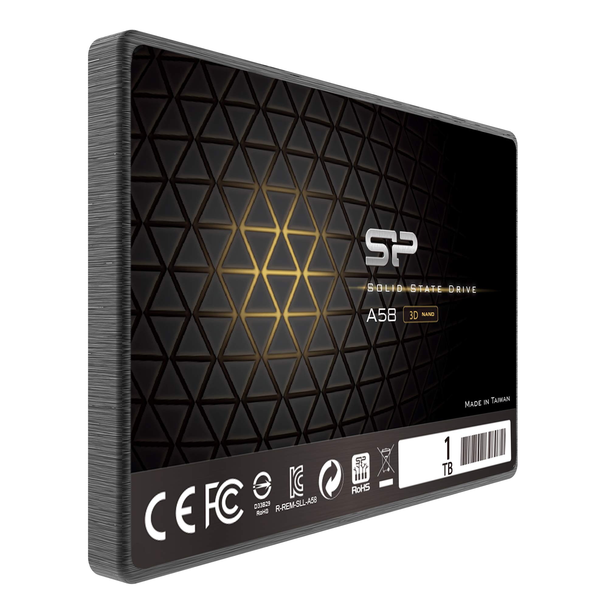 Silicon Power 1TB SSD 3D NAND A58 SLC Cache Performance Boost SATA III 2.5" 7mm (0.28") Internal Solid State Drive