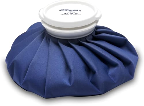 BICAREE Ice Pack for Injuries Reusable, Ice Bags Hot Water Bag for Hot & Cold Therapy and Pain Relief with Cover, No-Leak Elastic Breathable Ice Bag, Size 9"