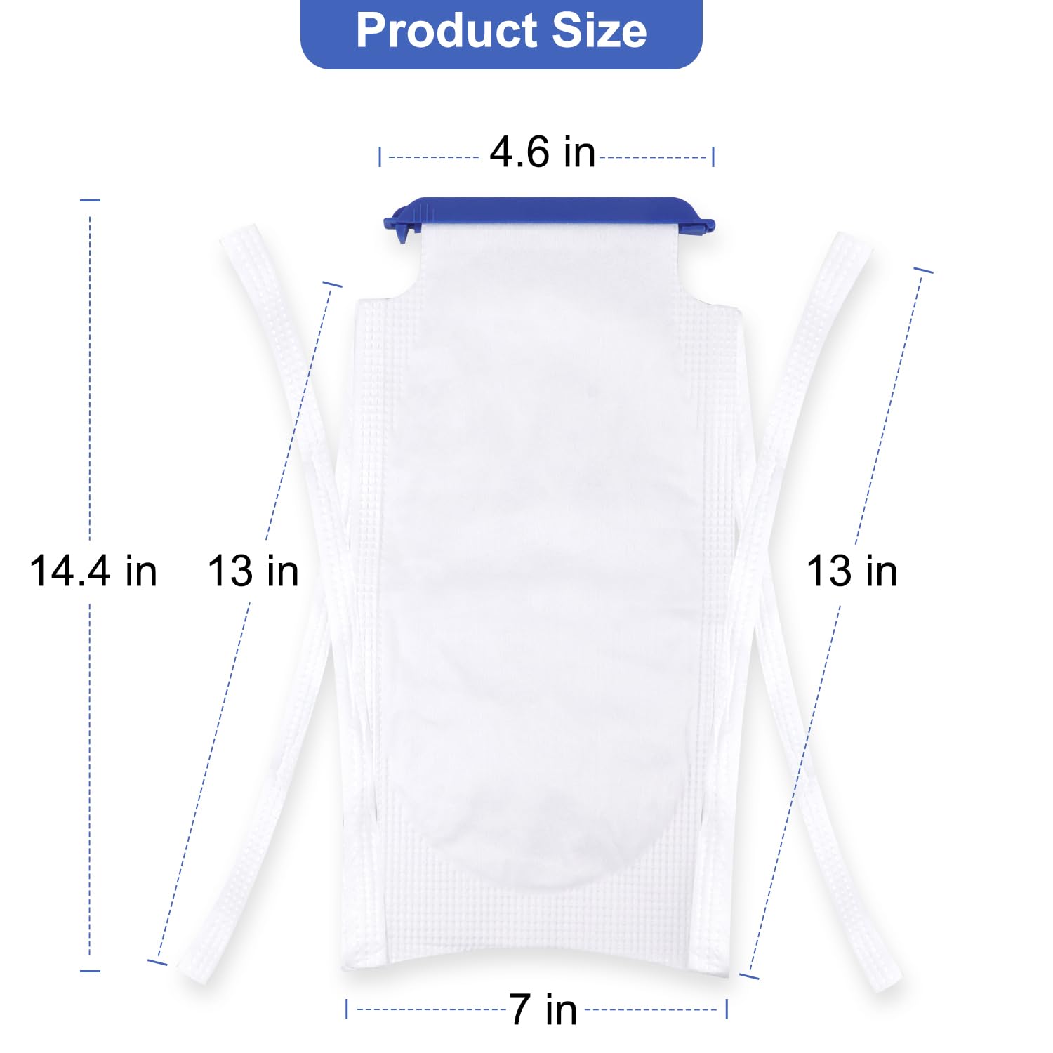 10 Pack Refillable Ice Bags with Clamp Closure 6-1/2 x 14 Reusable Medical ice packs for injuries Easy Filling Hospital Icepack with Soft Outer Covering with Leak Proof closure, Super soft Inner Layer