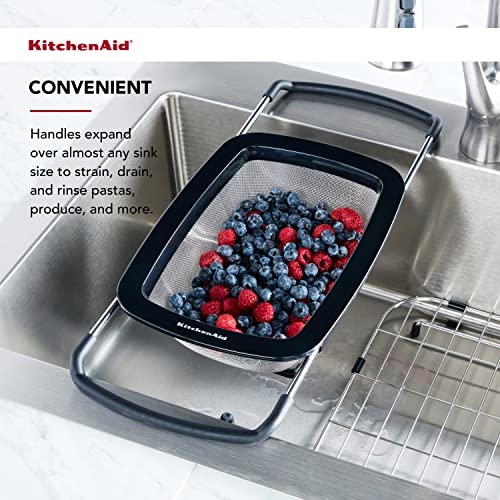 KitchenAid Expandable Stainless Steel Colander, One size, Black