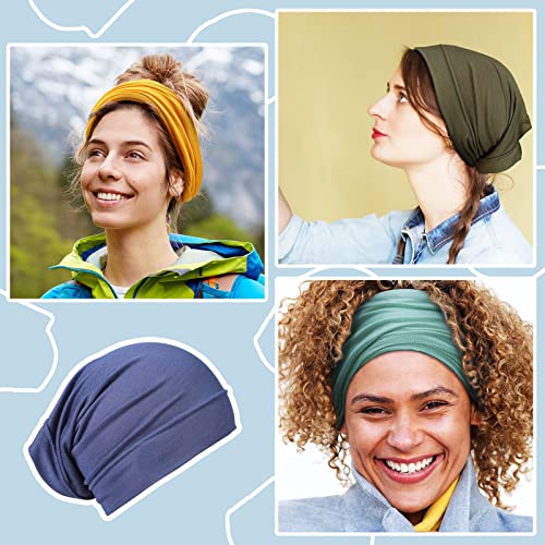 9 Pieces Women's Under Scarf Muslin Hijab Cap Solid Color Hijab Cap Dreadlock Cap Unisex Dreadlock Hair Wrap Muslimah Hijab Tube Cap