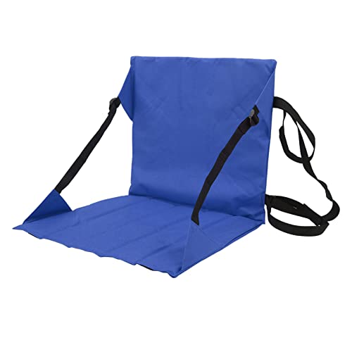 Tgoon Folding Bleacher Cushion, Portable Lightweight Folding Stadium Seat Oxford Cloth for Lawn(Blue)