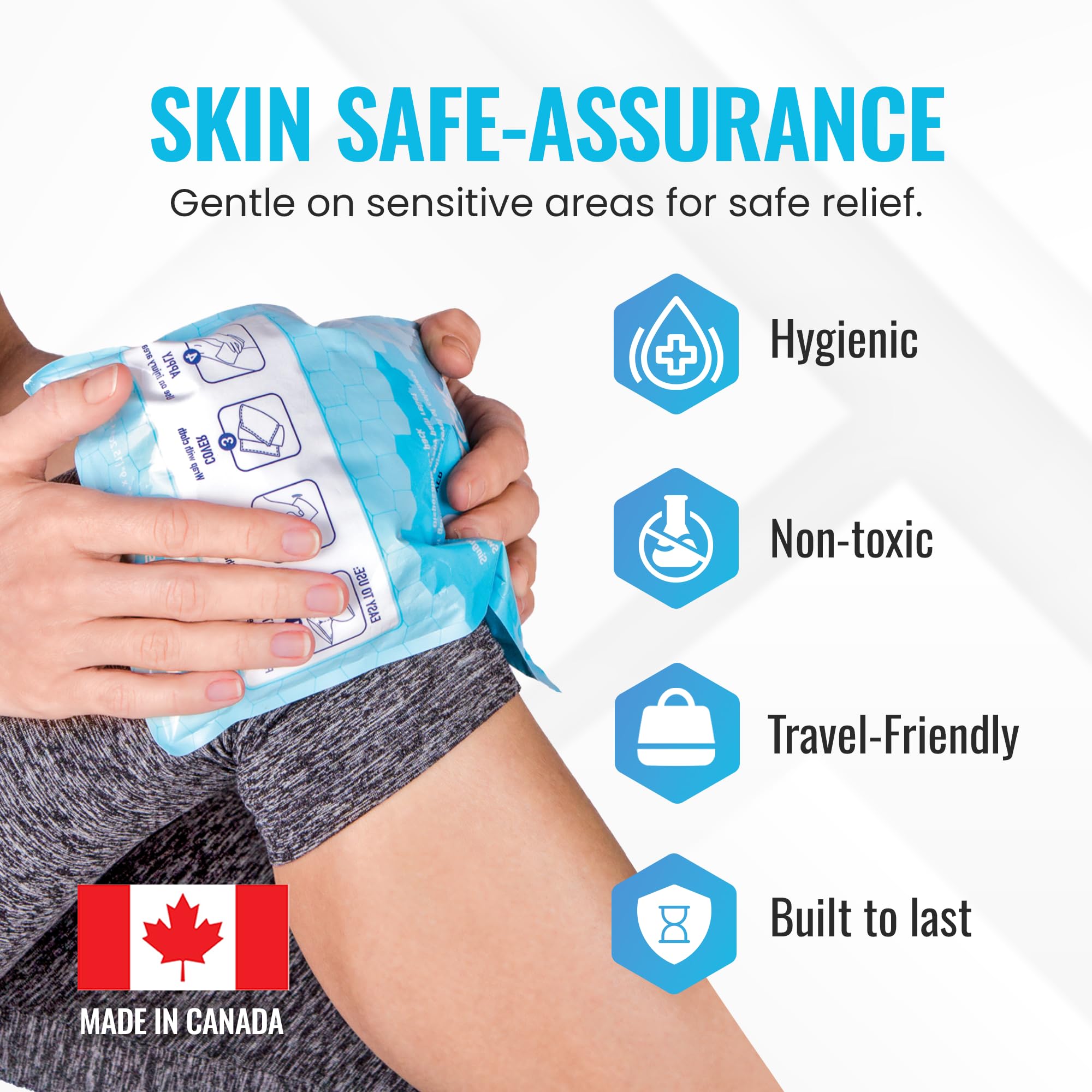 ICEWRAPS 4x7 Instant Cold Pack - Bulk Box of 50 | Cold Compress Instant Ice Pack for Emergency | Disposable Ice Packs for Injuries | Instant Breakable Ice Packs for First Aid and Sports
