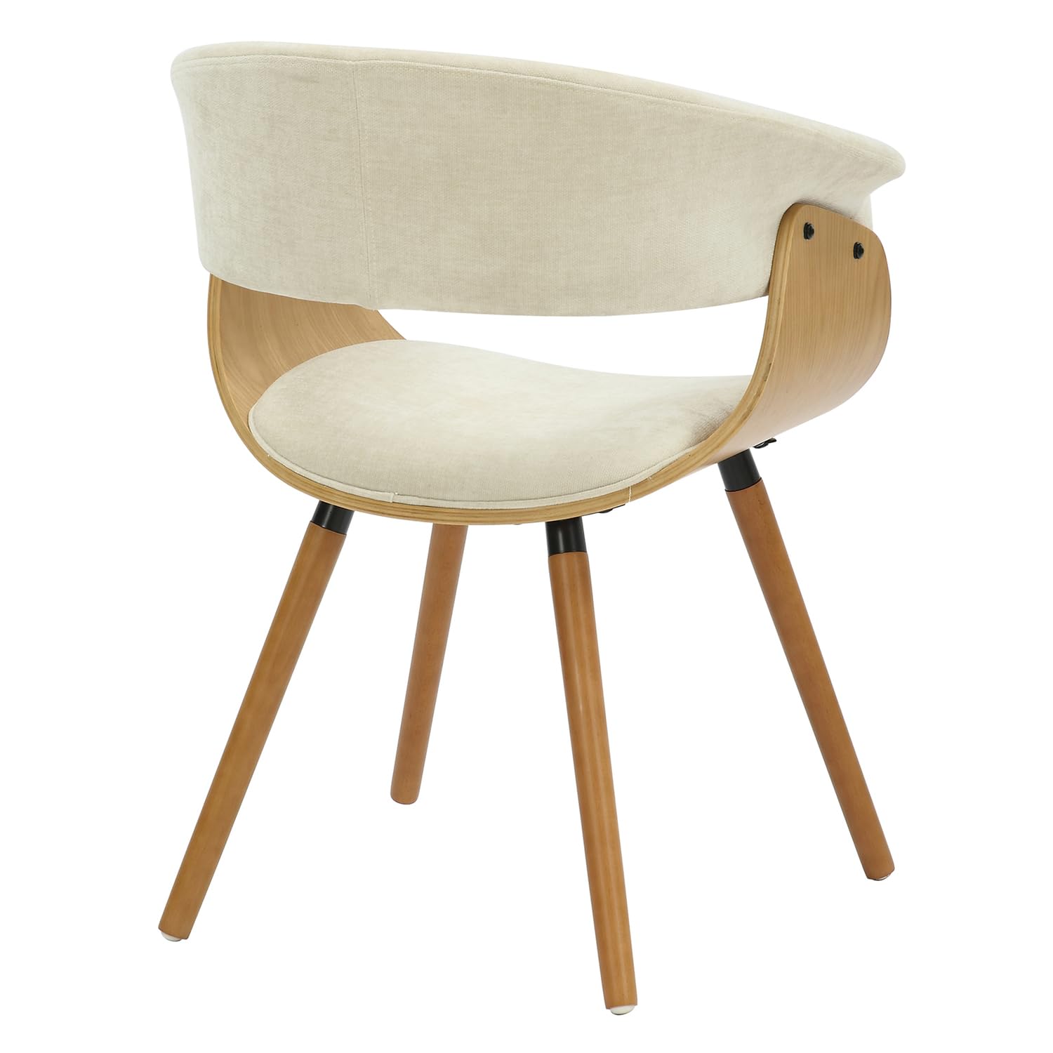 !nspire Mid-Century Fabric and Bentwood Accent/Dining Chair - Beige and Natural