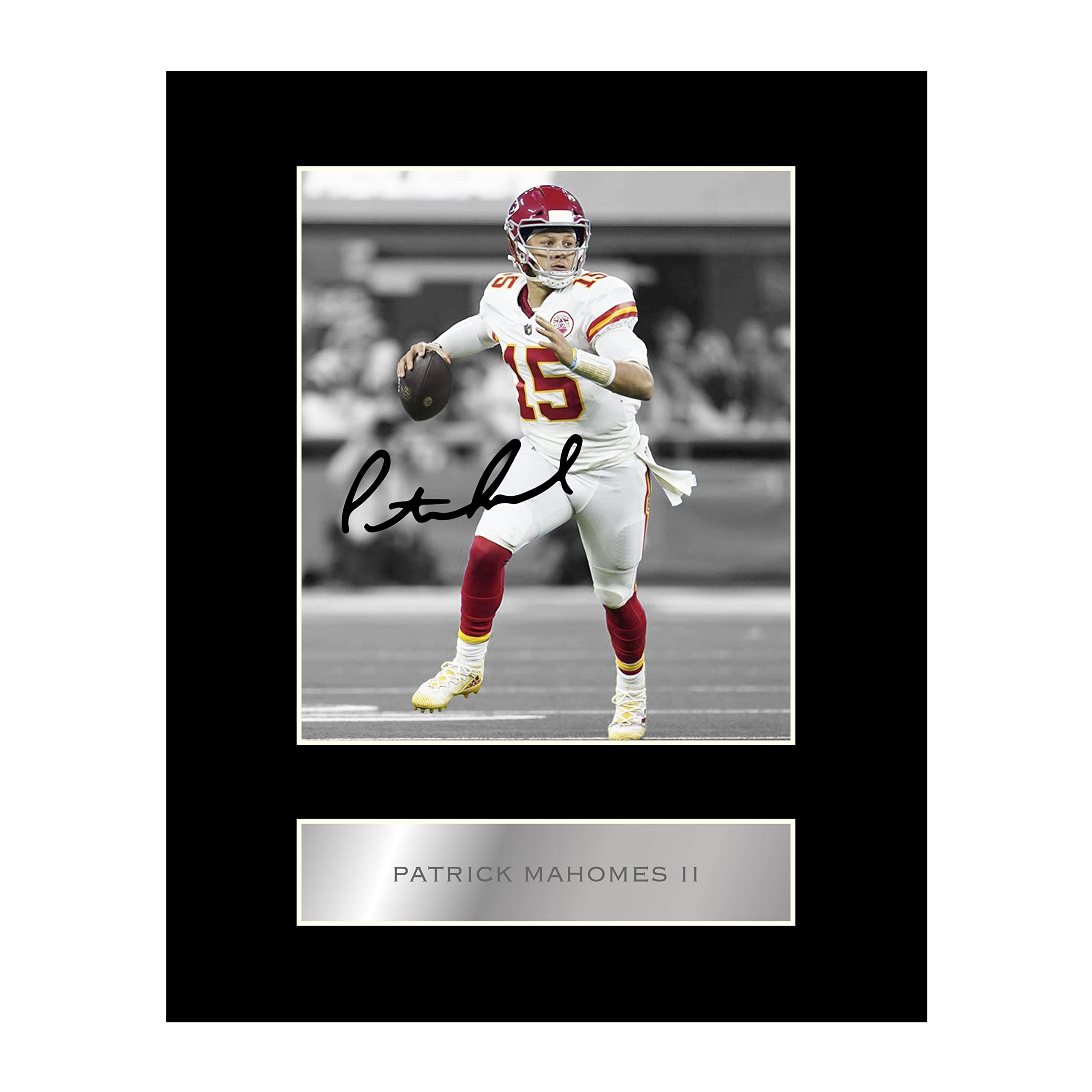 Patrick Mahomes II Pre Printed Signature Signed Mounted Photo Display #22 Printed Autograph Picture