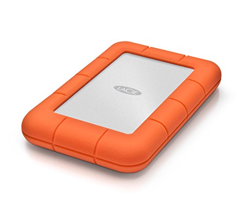 LaCie Rugged Mini 1TB USB 3.0 Portable External Hard Drive - Shock, Dust and Rain Resistant for Mac and PC
