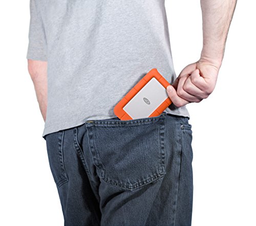 LaCie Rugged Mini 1TB USB 3.0 Portable External Hard Drive - Shock, Dust and Rain Resistant for Mac and PC