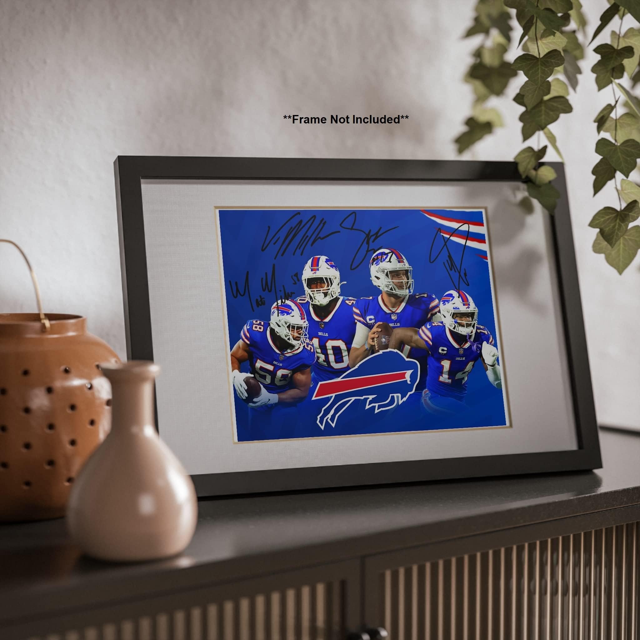 Ikonic Fotohaus Josh Allen Stefon Diggs Von Miller Matt Milano Signed Photo Autograph Print Wall Art Home Decor