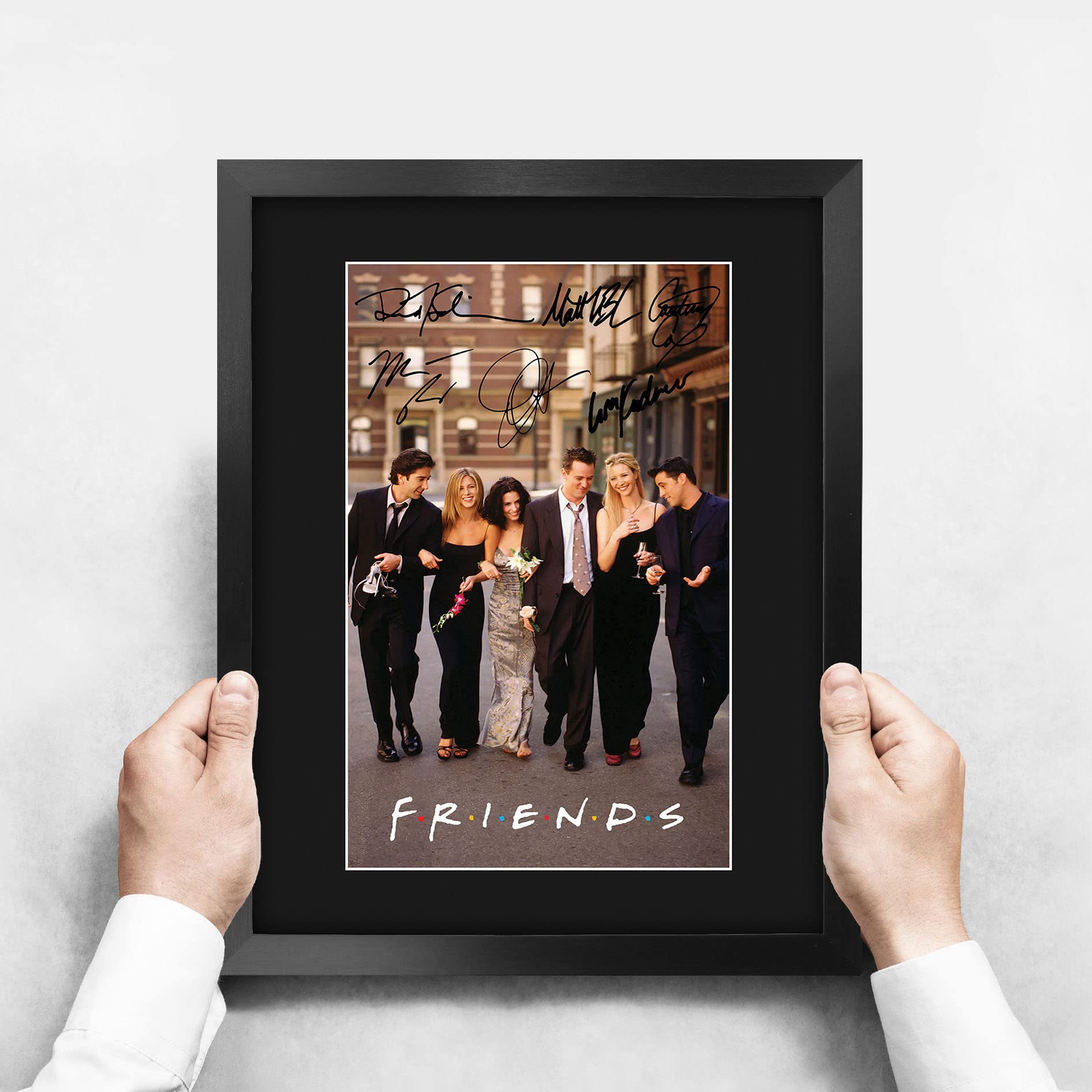 HWC Trading Framed 11" x 14" Print - Friends TV Show Poster Signed Gift Mounted Printed Autograph Gifts Photo Picture Display