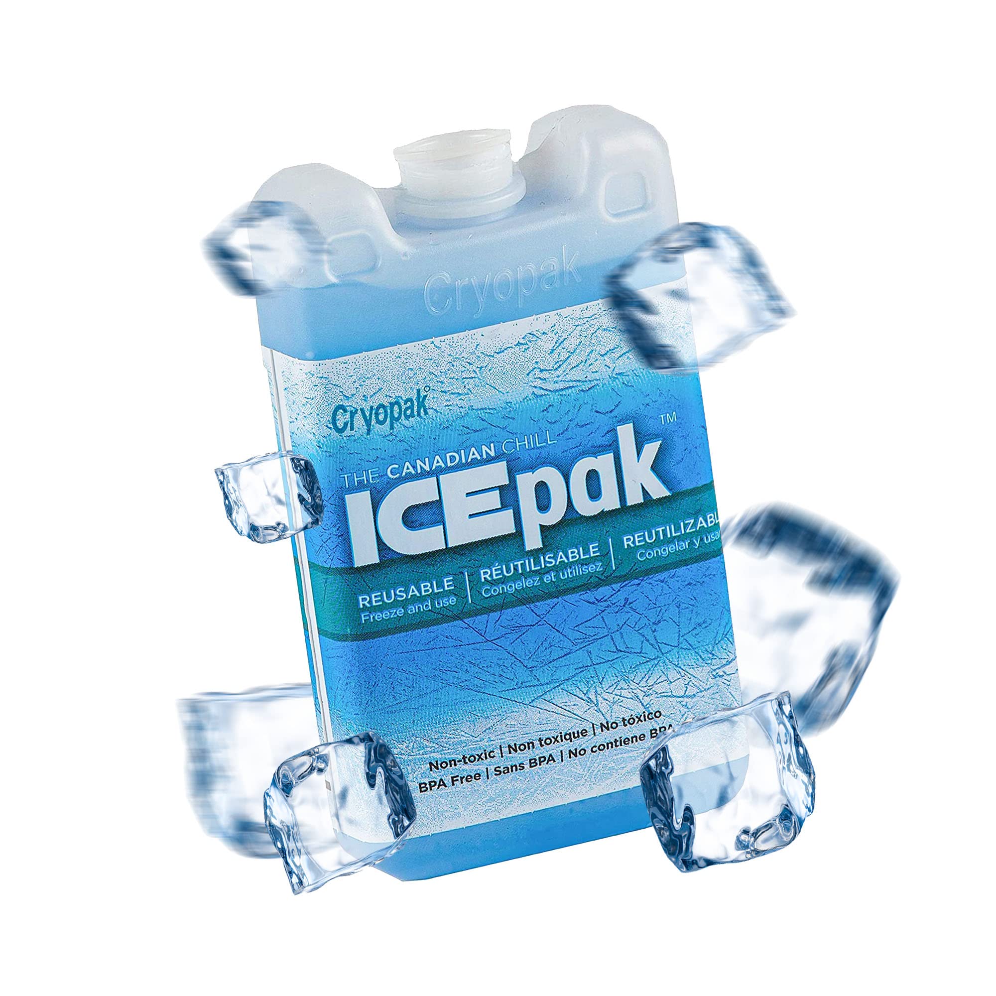 Cryopak Hard Shell Reusable Ice Pack, 3x5 (Pack of 4)