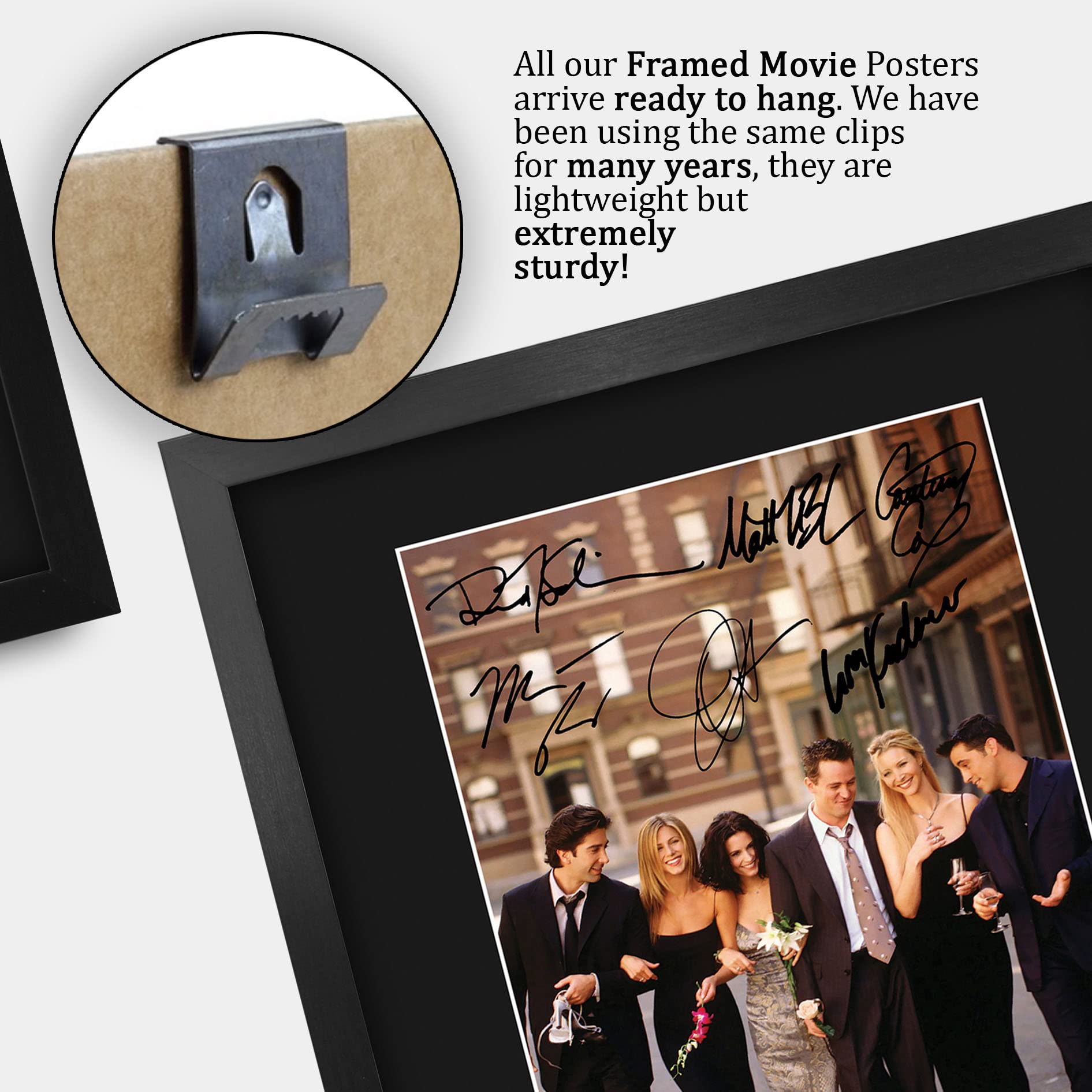 HWC Trading Framed 11" x 14" Print - Friends TV Show Poster Signed Gift Mounted Printed Autograph Gifts Photo Picture Display