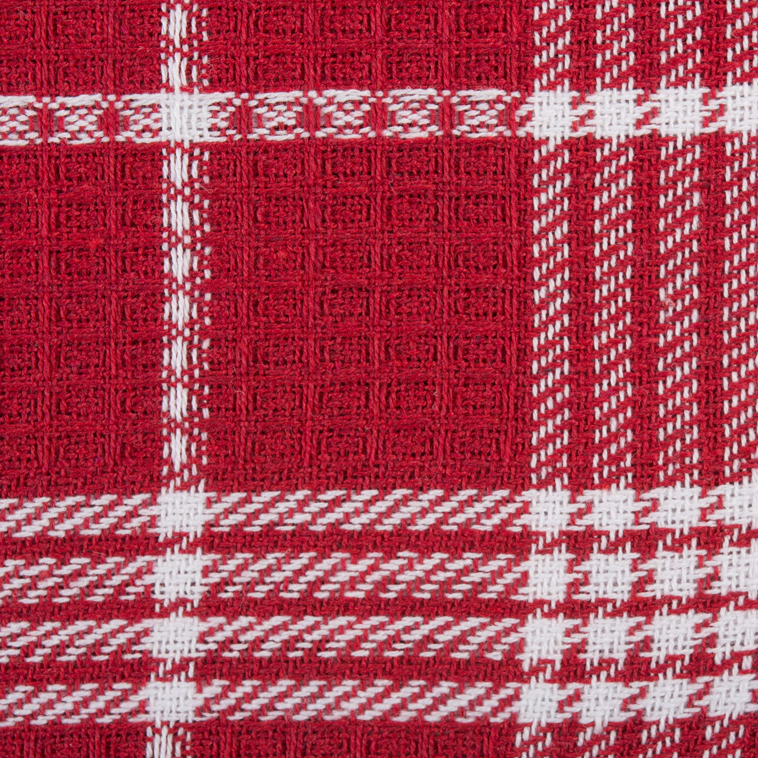 DII Waffle Weave Kitchen Collection, 100% Cotton, Dishcloth Set, Red 12 Piece