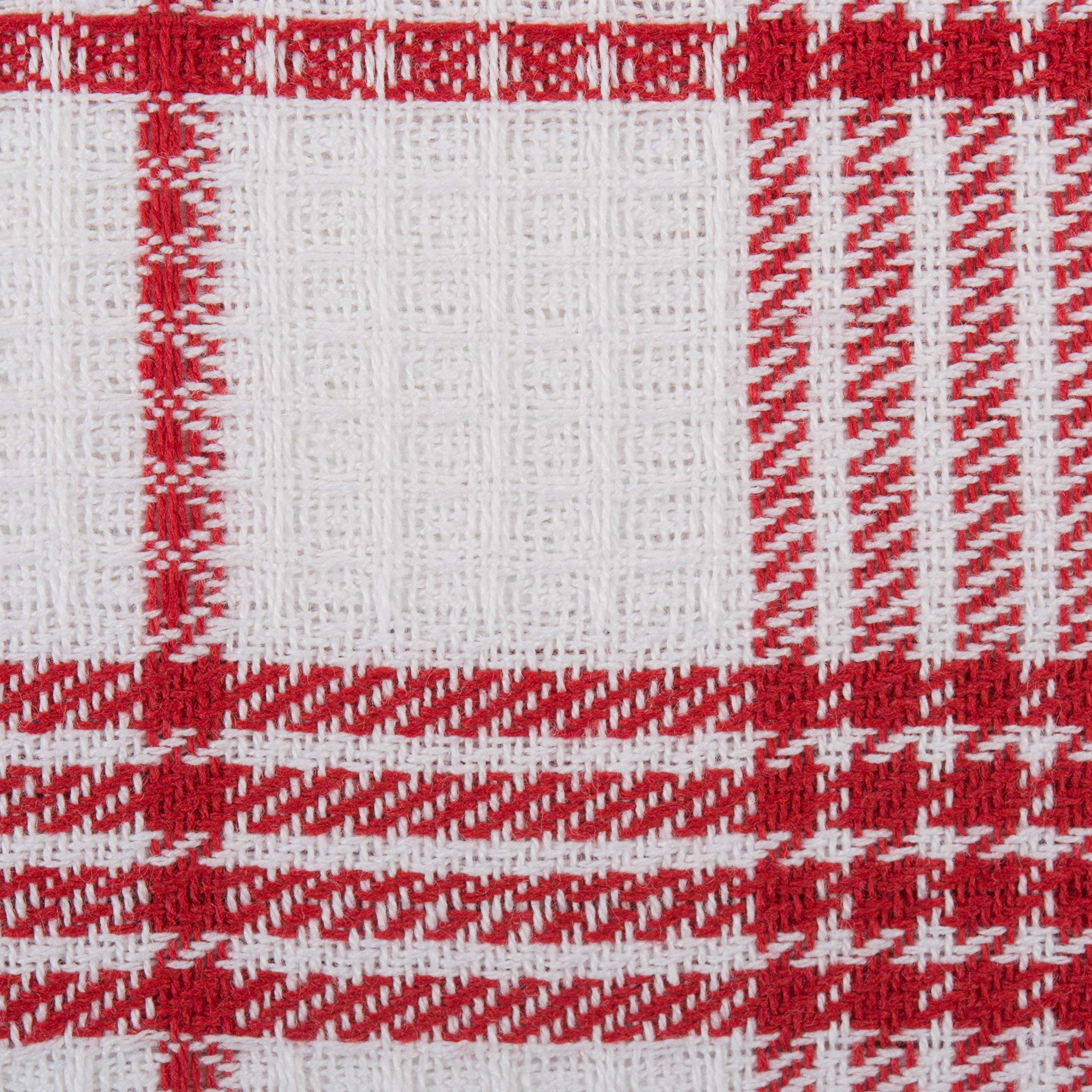 DII Waffle Weave Kitchen Collection, 100% Cotton, Dishcloth Set, Red 12 Piece