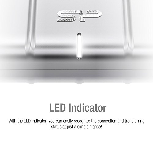Silicon Power 1TB B75 Rugged Portable External SSD USB 3.2 Gen 1 (USB3.0) Write 430MB/s with USB Type A to Type C Connector, Silver