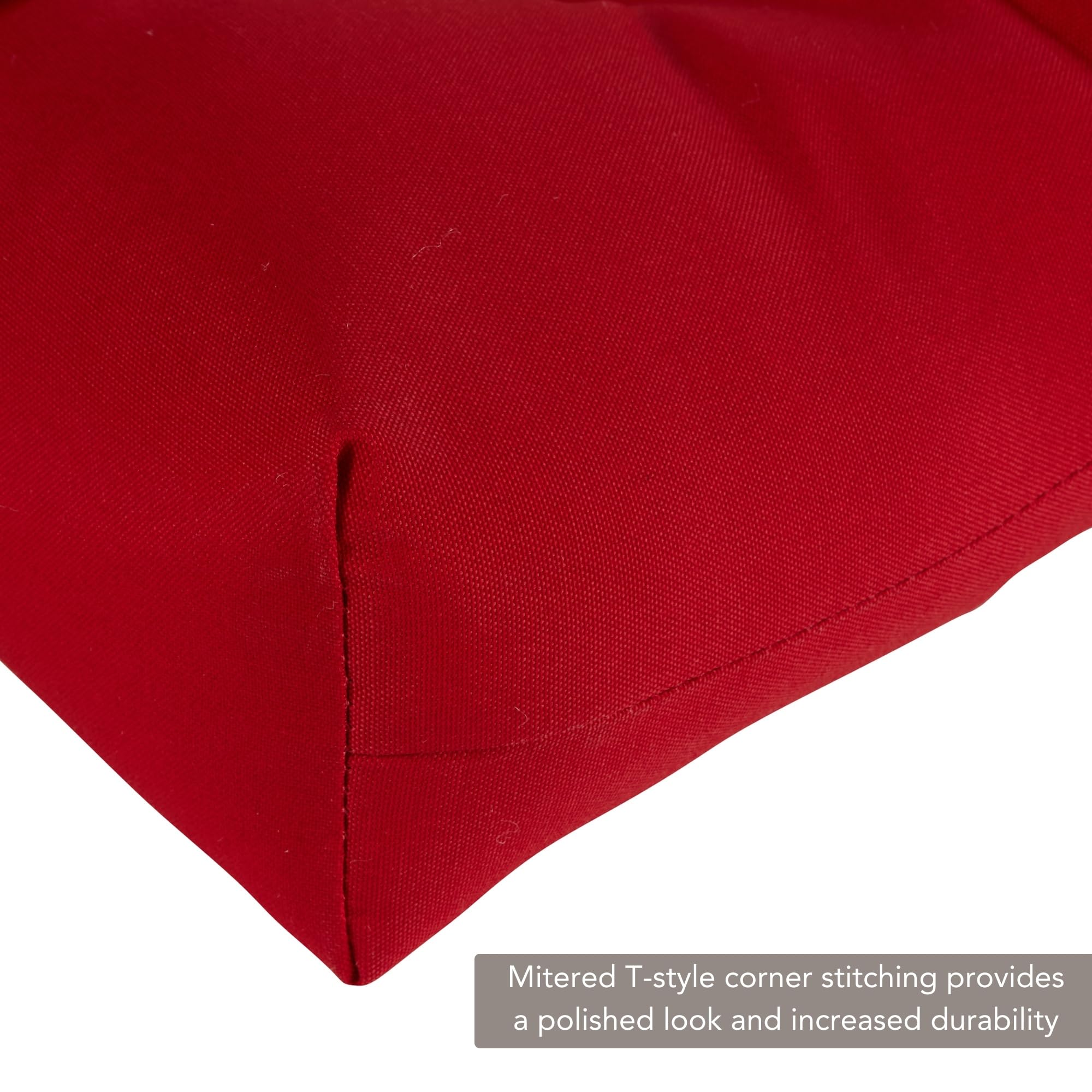 Greendale Home Fashions Outdoor 44 x 22-inch High Back Chair Cushion, Set of 2, Fire 2 Count