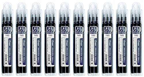 Pilot Gel Ink Refills for FriXion Erasable Gel Ink Pen, Fine Point 0.7mm, Black Ink, Value Set of 10
