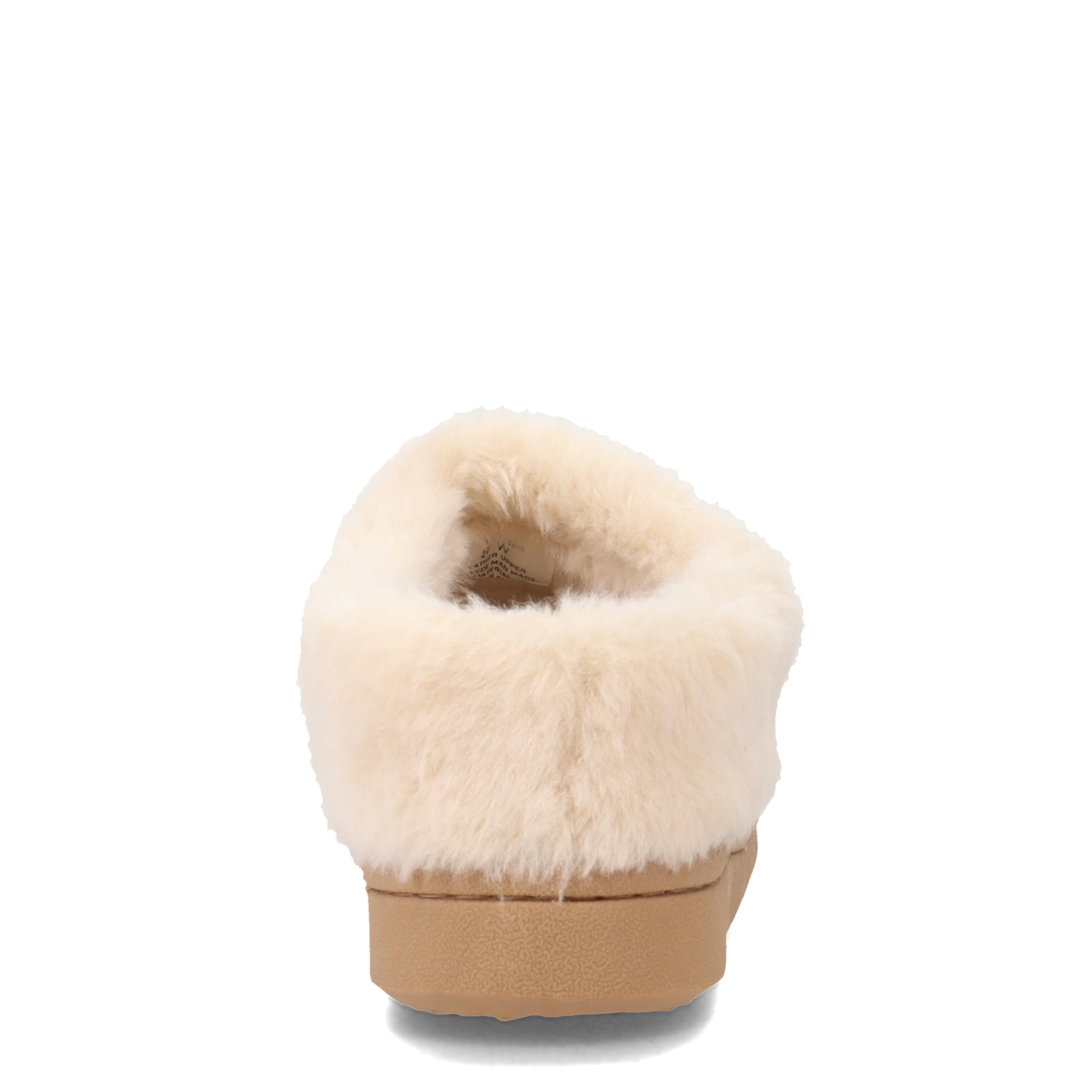 Clarks Womens Faux Fur Lined Clog Slipper Warm Cozy Indoor Outdoor Plush Slipper (Cinnamon Suede, 7)