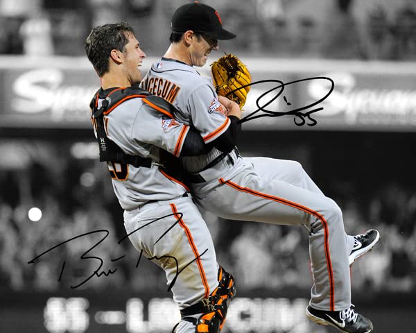 Ikonic Fotohaus Buster Posey Tim Lincecum Signed Photo Autograph Print Wall Art Home Decor
