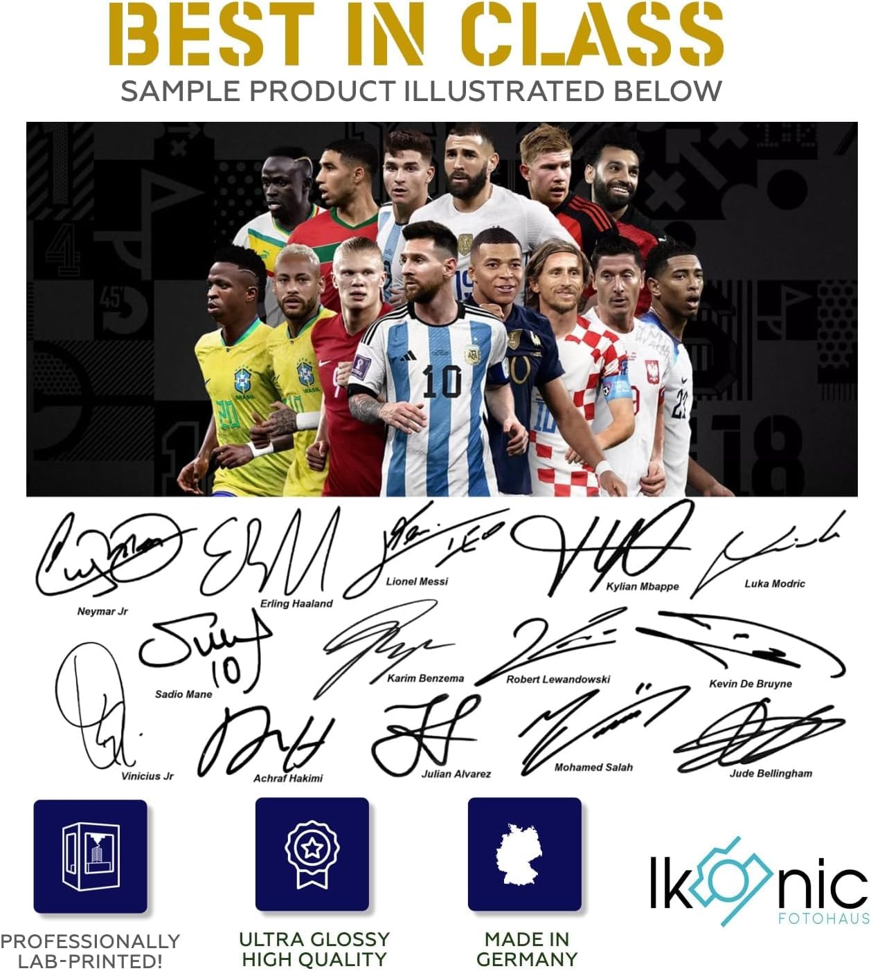 Ikonic Fotohaus Travis Kelce Patrick Mahomes Signed Photo Autograph Print Wall Art Home Decor