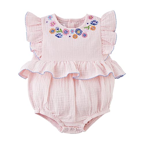 Mud Pie Girls Flower Bubble, Pink, 3-6 Months
