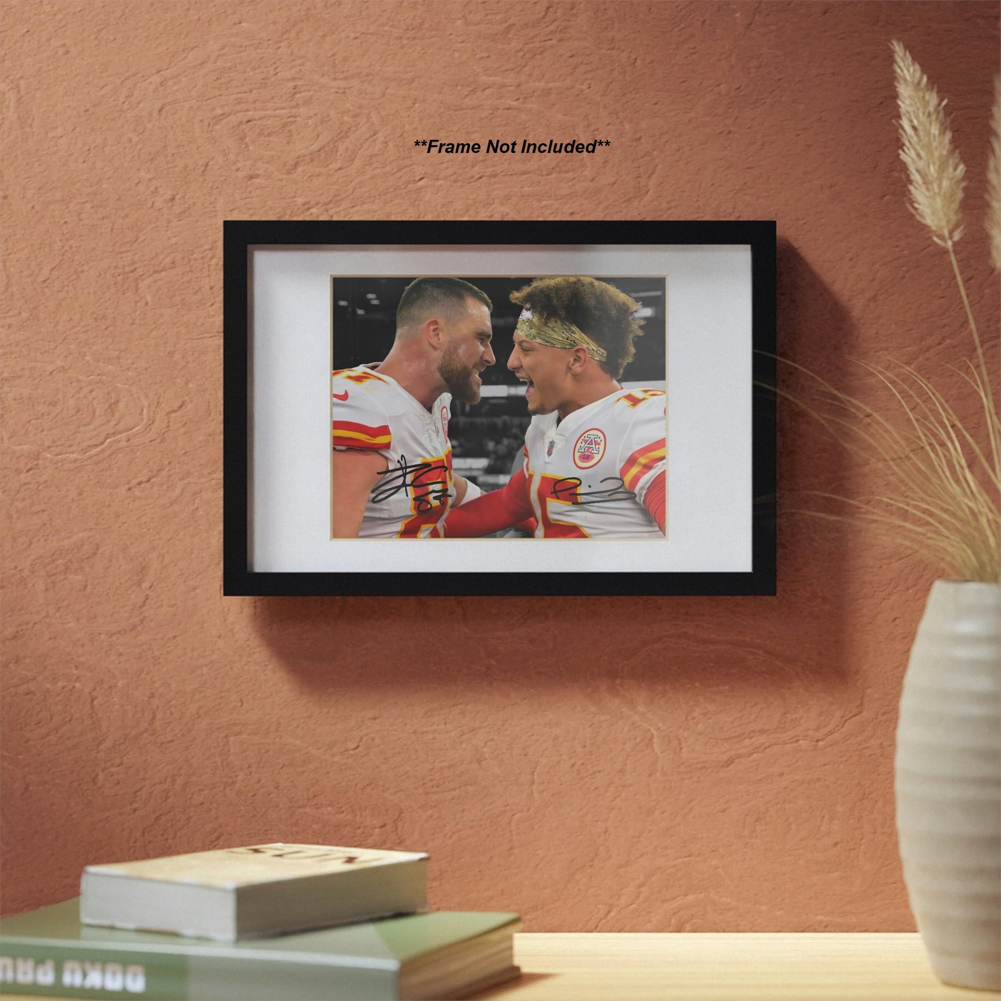 Ikonic Fotohaus Travis Kelce Patrick Mahomes Signed Photo Autograph Print Wall Art Home Decor