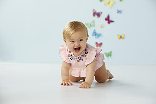 Mud Pie Girls Flower Bubble, Pink, 3-6 Months