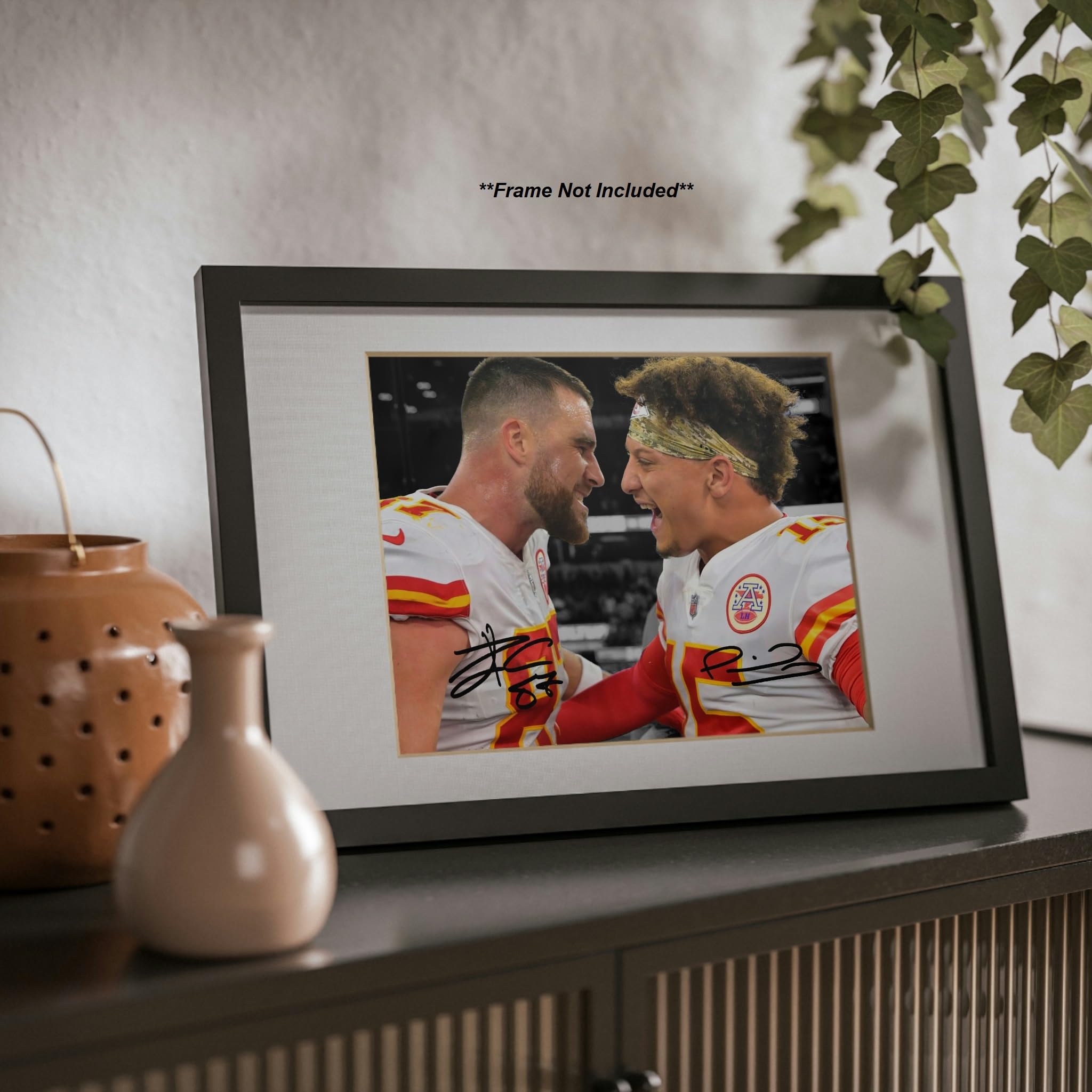 Ikonic Fotohaus Travis Kelce Patrick Mahomes Signed Photo Autograph Print Wall Art Home Decor