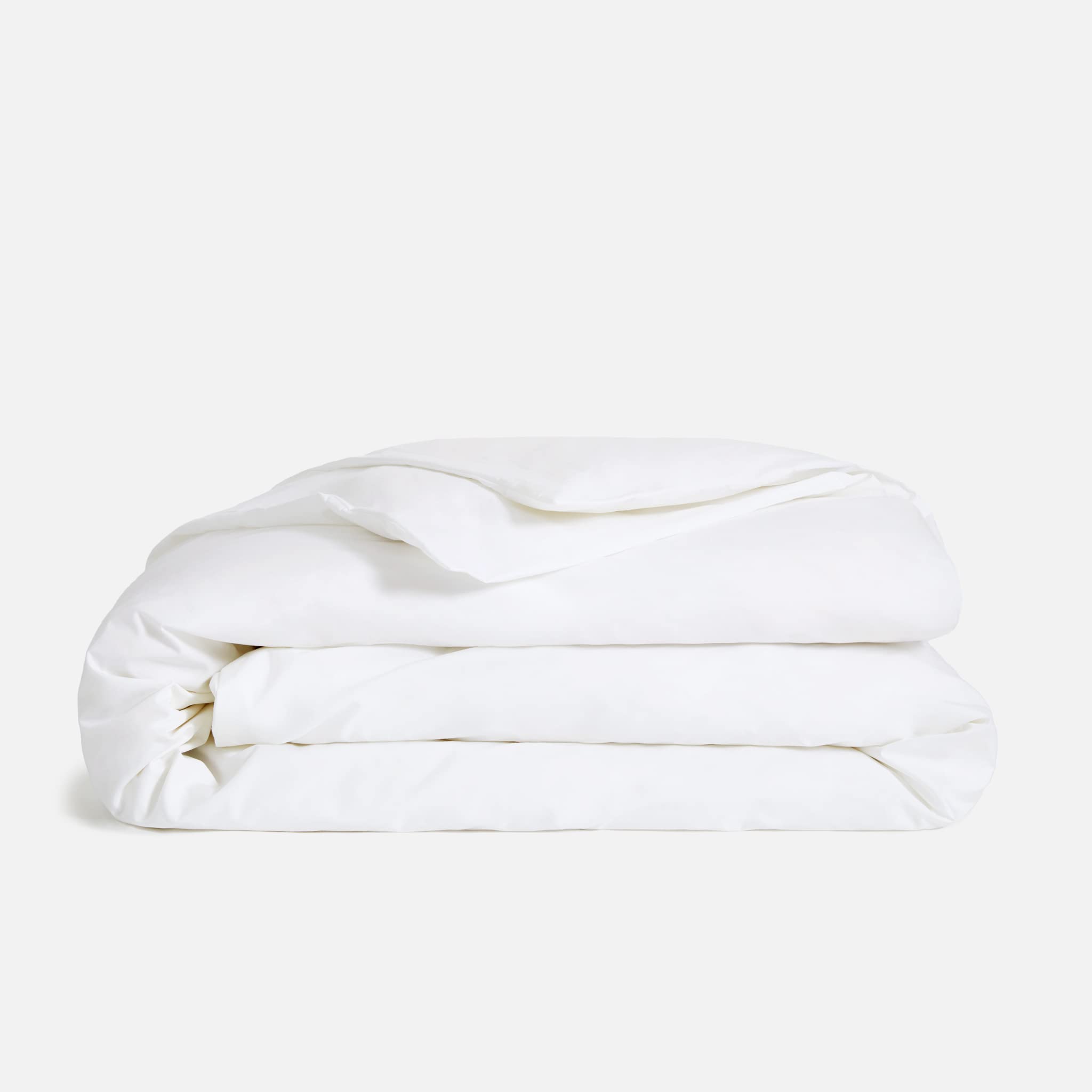 Brooklinen Luxury Percale Duvet Cover - 100% Cotton, Full/Queen Size in White with Extra-Long Corner Ties and Button Closure | Best Sheets for Hot Sleepers