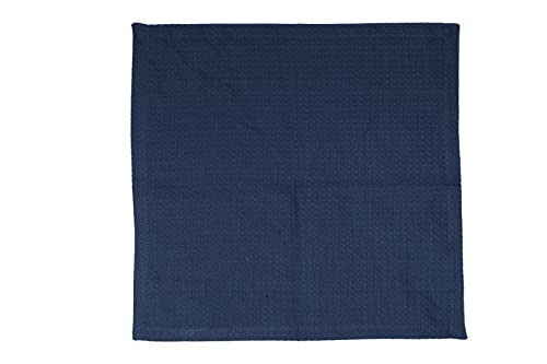 Urban Villa Cotton Dish Cloth Set of 8, Waffle Kitchen Cloth Highly Absorbent Super Soft 12x12 Inch Dish Cloths for Kitchen Cleaning & Drying Dishes Mitered Corner Dish Towels - Blue Solid