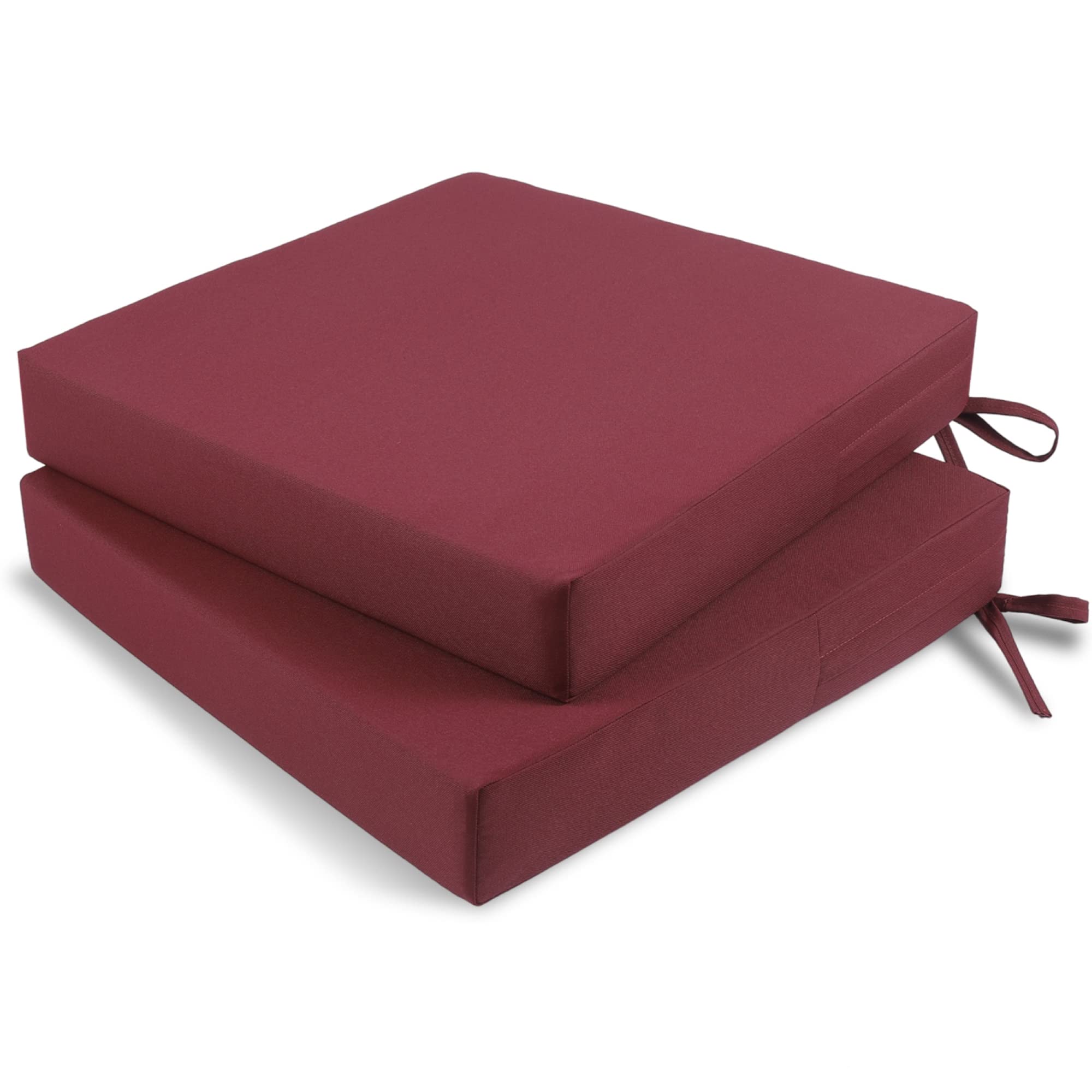 Tromlycs Outdoor Cushions for Patio Furniture Chair Cushions Set of 2 Seat 19x19 Inch Waterproof Outside Red