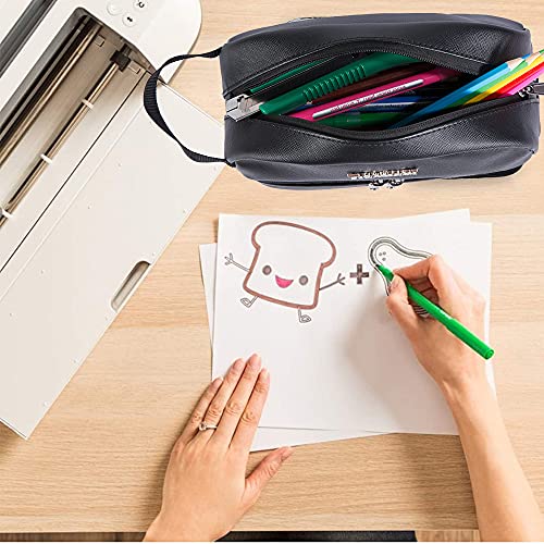 TRO&HOM Carrying Bag for Cricut Tools, Big Capacity Organizer Bag for Cricut Pens Cricut Accessories Carrying Case Organizer Case for Cricut Pen Set Double Layer Bag