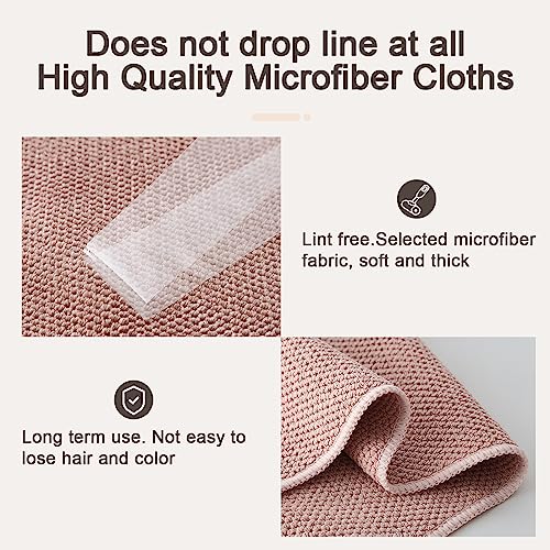 K&janet6am Dish Cloths for Washing Dishes, 6 Pack Kitchen Dish Cloths, Super Absorbent Microfiber Cleaning Cloth, Premium Waffle Dish Towels for Kitchen, 12x12 Inches