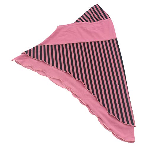 Cogongrass Girls Kids Muslim Hijab Islamic Arab Scarf Shawls Stripe Pattern Double Layers for Age 2-6