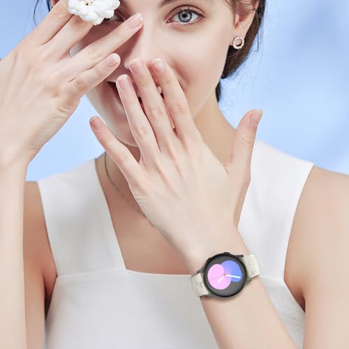 Floral Engraved Band Compatible with Samsung Galaxy Watch 6/5/4 40mm 44mm/Watch 5 Pro 45mm/Galaxy Watch 4 Classic 42mm 46mm/Active 40mm/Active 2 40mm 44mm/Galaxy Watch 3 41mm/Galaxy Watch 42mm Strap