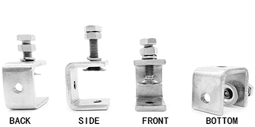 luluxing 4Pcs 304 Stainless Steel C Clamp Tiger Clamp Woodworking Clamp Heavy Duty C-clamp With Wide Jaw Openings