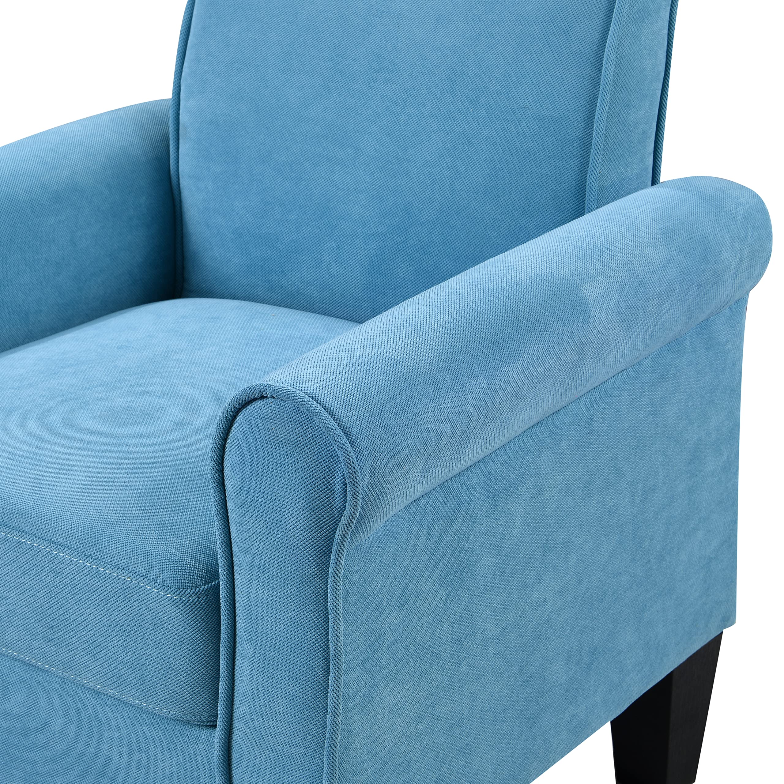 Lepfun Accent Living Room Chairs Modern Linen Fabric Comfy Reading Armchair for Bedroom Small Spaces Apartment Office, Light Blue