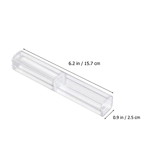 Healifty 20pcs Pen Gift Box Empty Ballpoint Pen Box Plastic Clear Pencil Boxes Pen Storage Case for School Office Collection