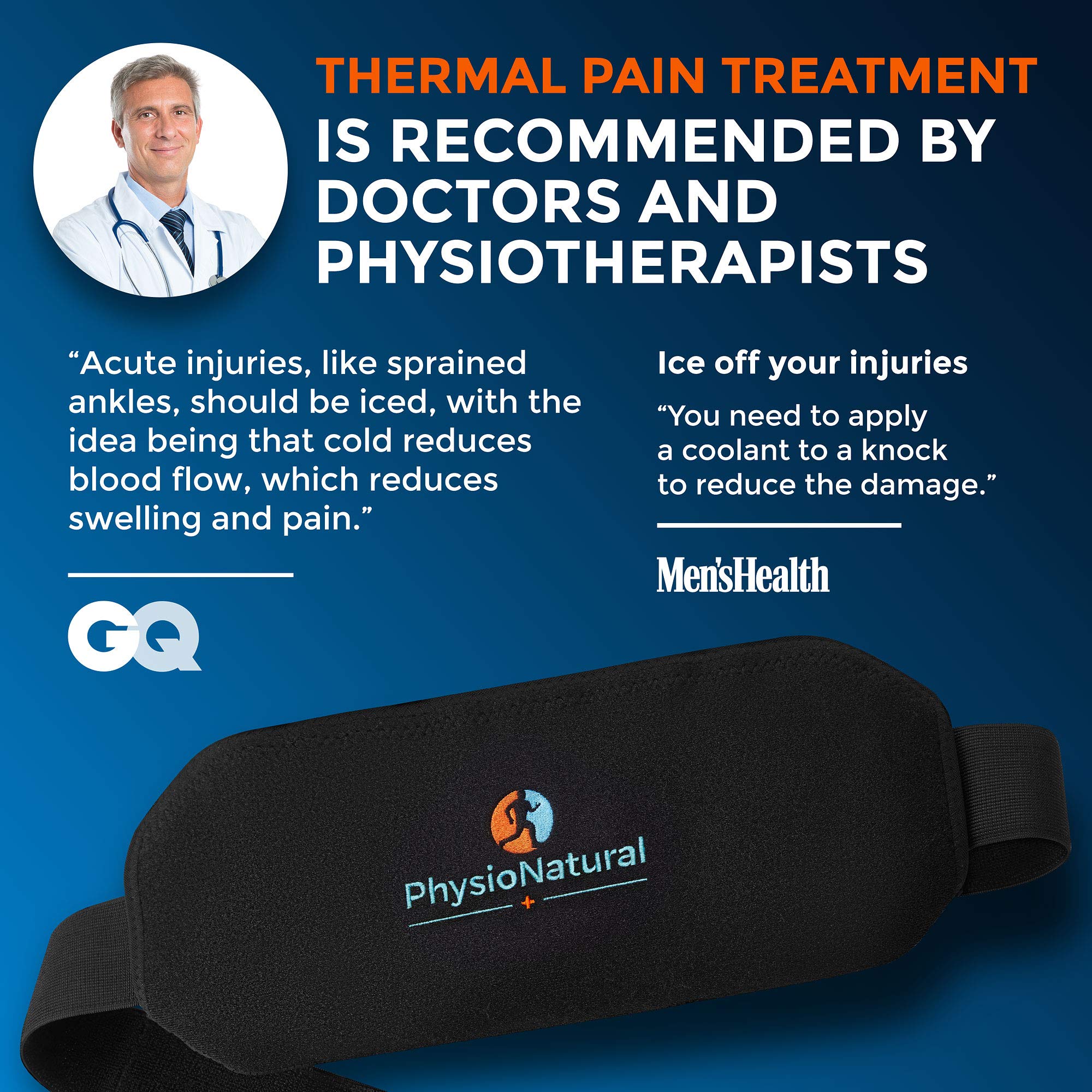 Cold Therapy Reusable Gel Pack with Secure Wrap for Instant Relief of Back Pain, Sore Shoulders, Swollen Knees - Ideal for Injuries, Arthritis, Sprains, Aches, and Surgery Recovery